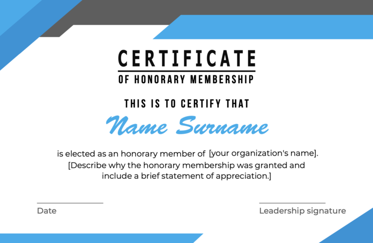 Show Your Appreciation With Membership Certificates